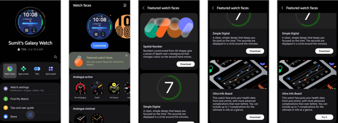 Download and Install One UI 6 Watch Faces on Older Galaxy Watches