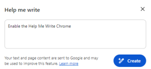How to Enable the Help Me Write Feature in Google Chrome