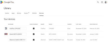 How to Hide or Remove an Old Device from Google Play