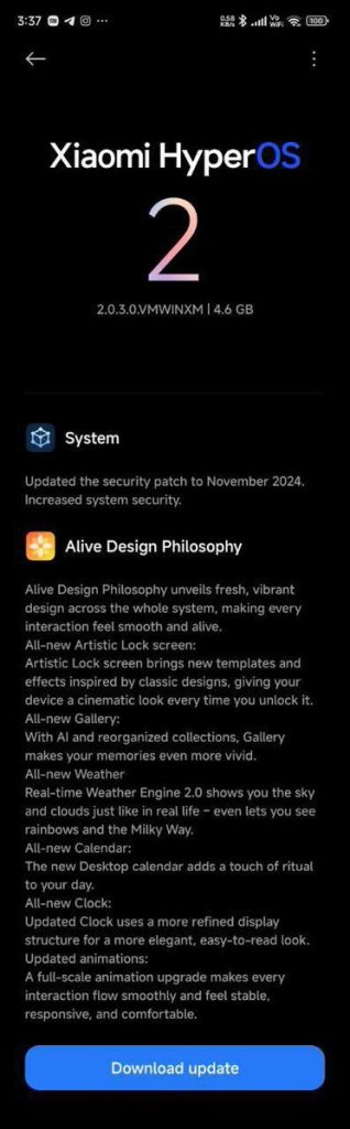 Download Redmi 12 HyperOS 2.0 Stable Update [Android 15]